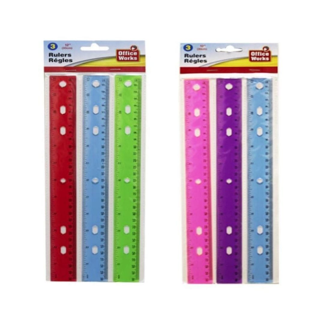 Wholesale 12" Ruler, 3-Pack in Canada | Bargains Group