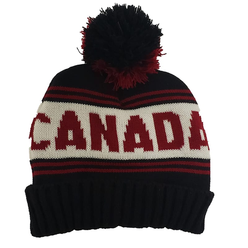 Wholesale Canada Adult Winter Hats Toque With PomPom 3 Assorted 