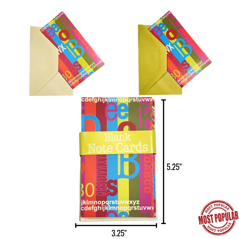 Wholesale Note Cards Alphabet Print 10Pk in Canada | Bargains Group