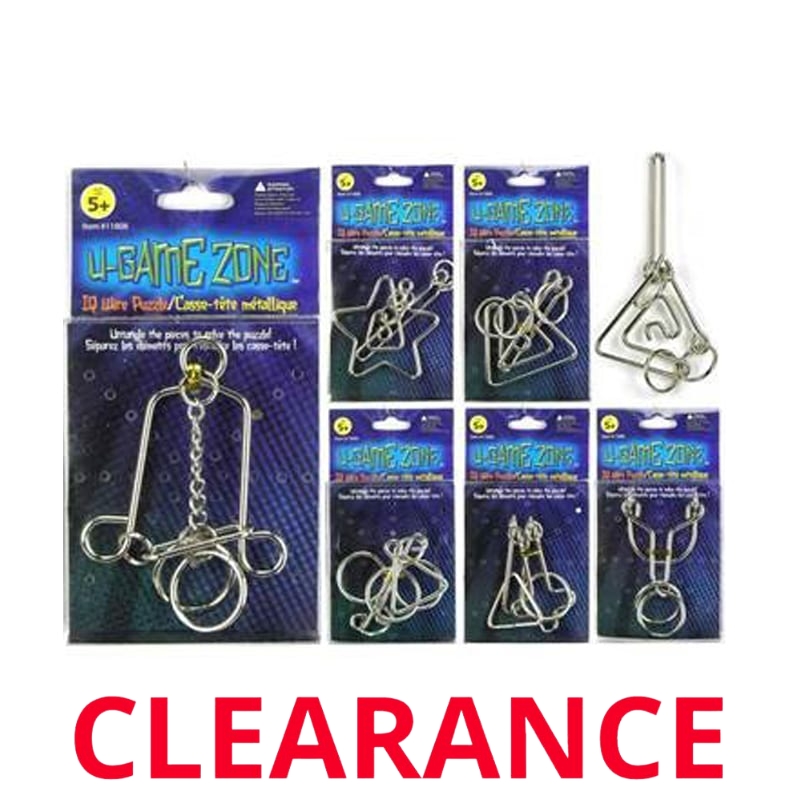 Wholesale Wire IQ Puzzle - 6 Assorted Types - Bargains Group