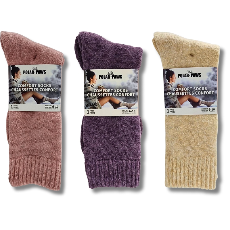 Wholesale Women's Fleece Socks Size: 9-11 in Canada | Bargains Group