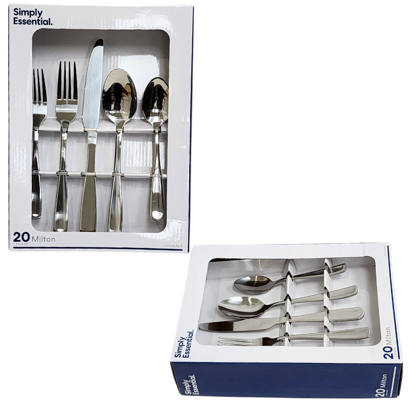 Cutlery Set – 20 Piece - Stainless Steel - Bargains Group