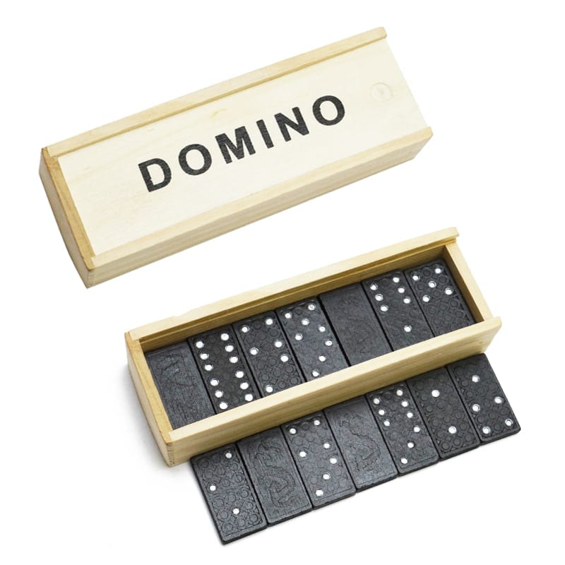 Wholesale 28 Piece Wooden Domino Set - Bargains Group
